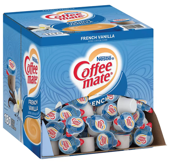 - CoffeeMate French Vanilla Liquid Creamer Cups 180/ct #1347
